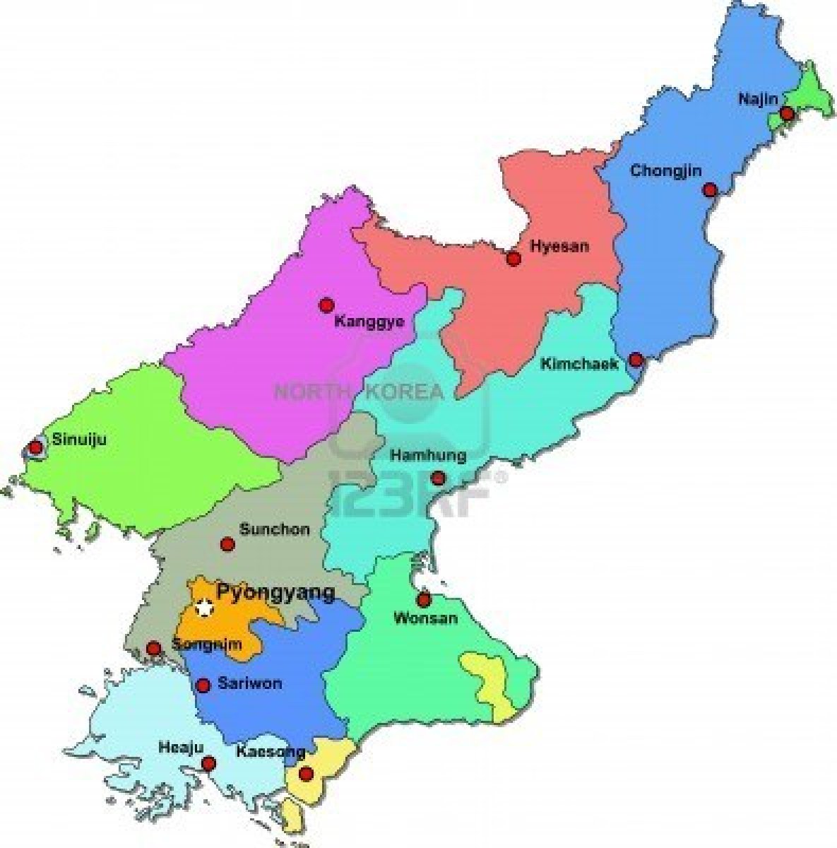 Mapas da Coreia do Norte - Geografia Total™