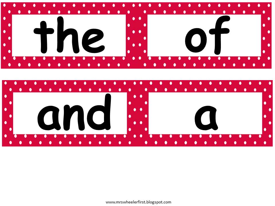 Mrs. Wheeler's First Grade Tidbits: The Beloved Word Wall!