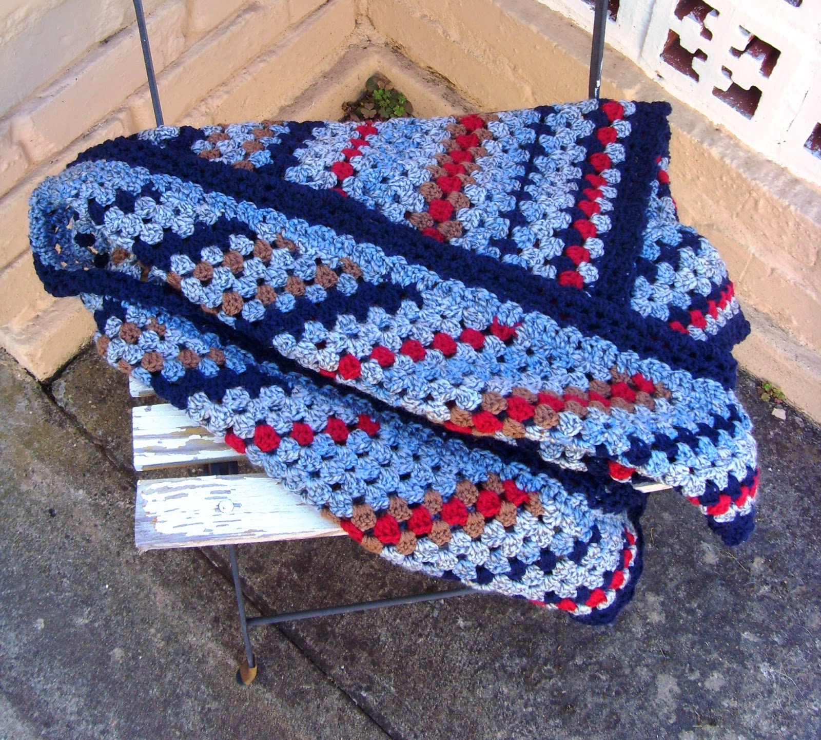 Hekel Idees: Gratis Patroon: Gehekelde Granny Skouerserp.