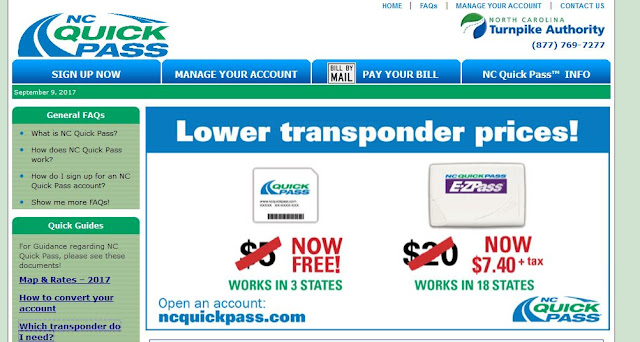 NC Turnpike Authority lowers transponder rates