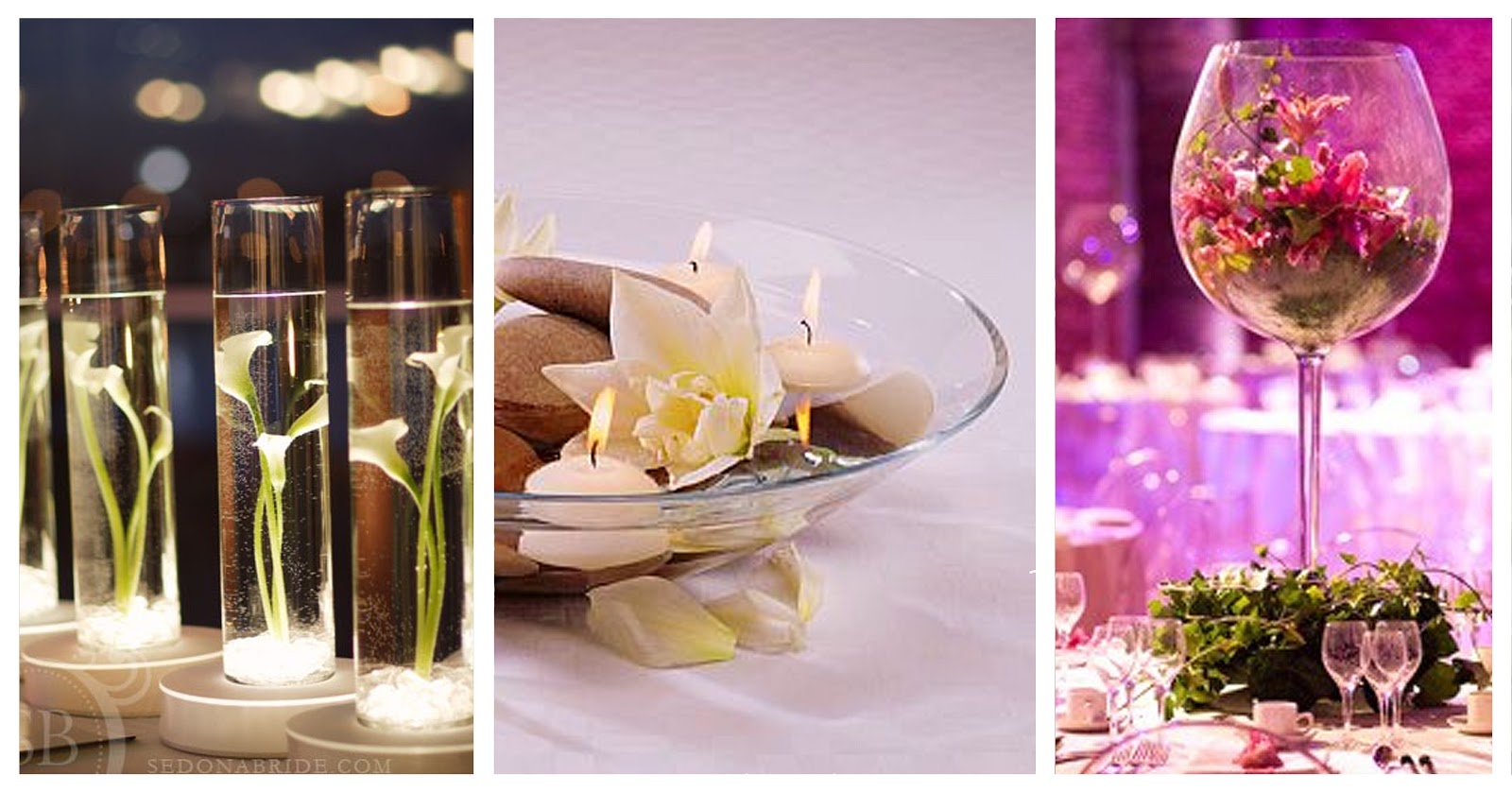 Something Borrowed: {DIY} Glass Centerpieces