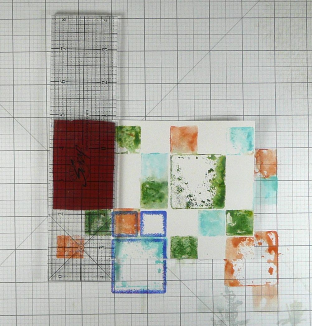 Lift Bridge Cards and Crafts: How to make a stamped grid background