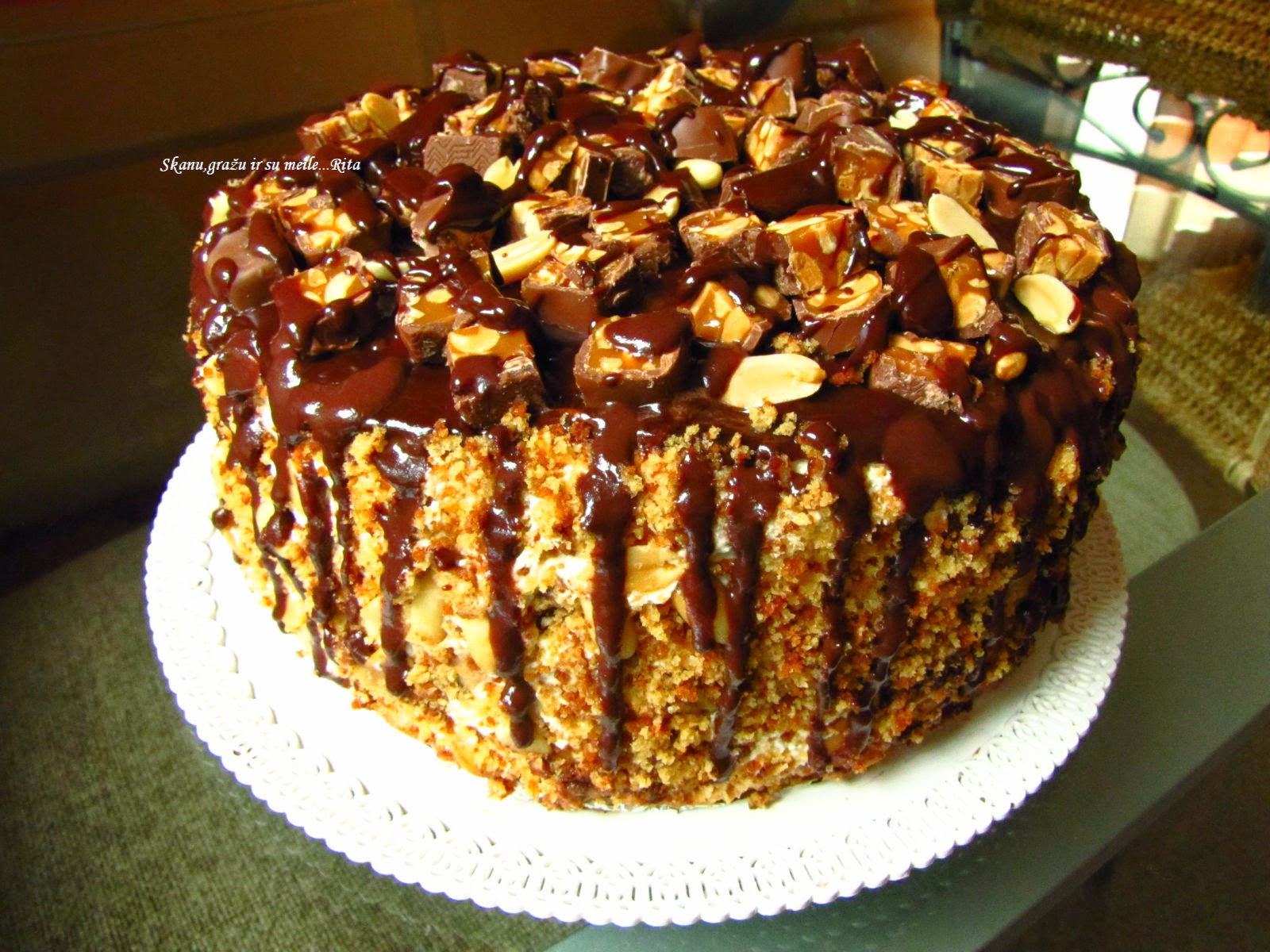 Ritos receptai : Tortas ''Snickers''