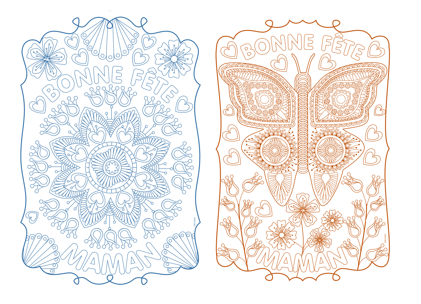 DECOTÂME...TÂME: Coloriage fête des mères