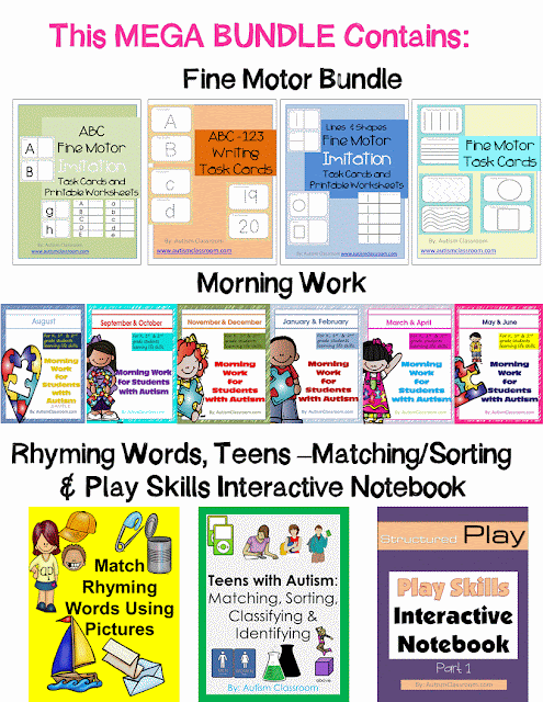 Autism Classroom: Day 1: Bundles, Behavior, Colors, Posters, File ...
