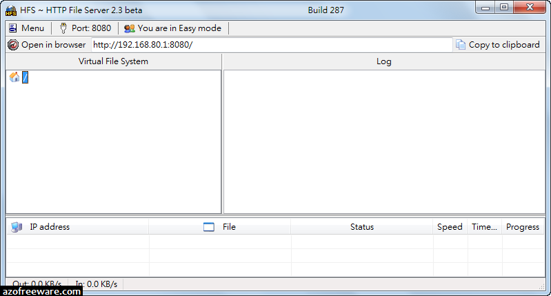 HFS 2.2f.155 免安裝中文版 (2.3.300 英文免安裝版) - 檔案分享軟體 (解壓縮密碼 azo) - 阿榮福利味 - 免費軟體下載