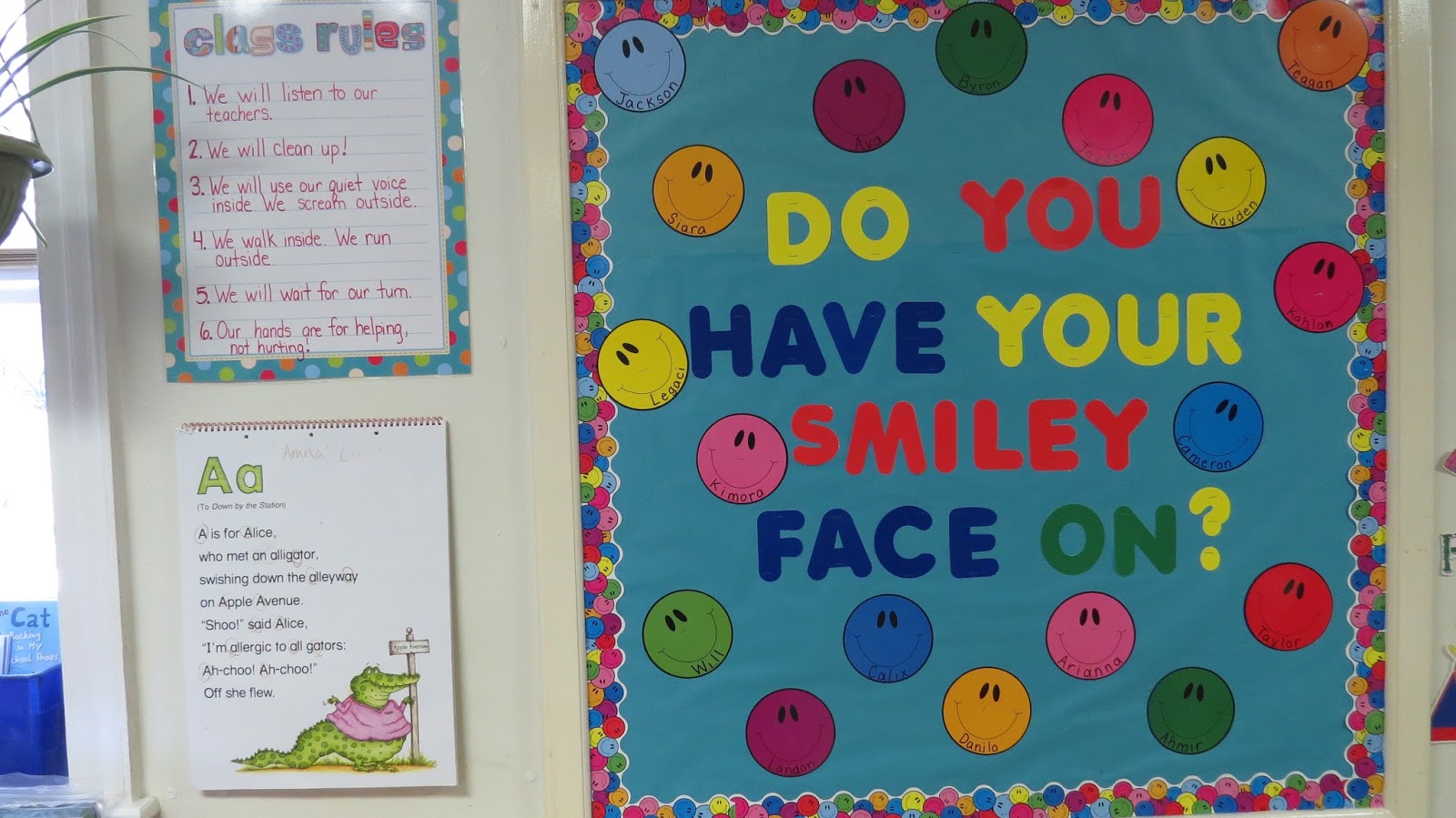 PreK, My Style: Smiley Face Bulletin Board