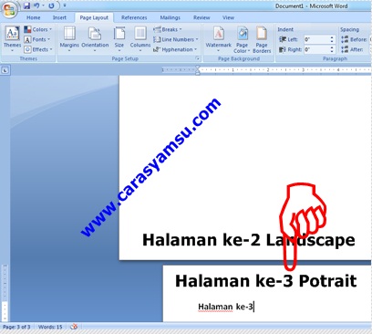Cara Membuat Halaman Portrait dan Landscape dalam Satu File Word ...