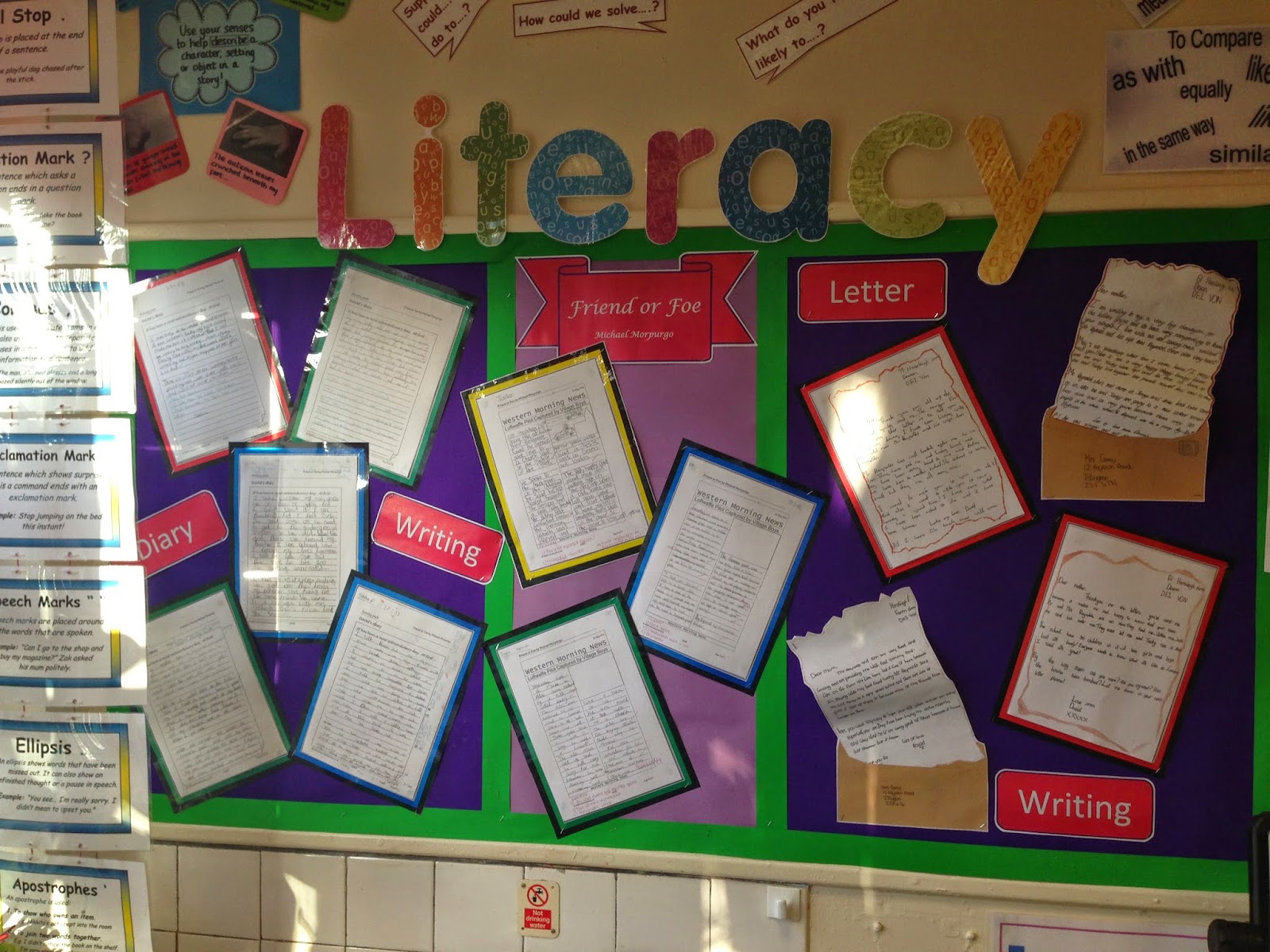 Creative Teaching Displays: Variety of Literacy displays over the years...