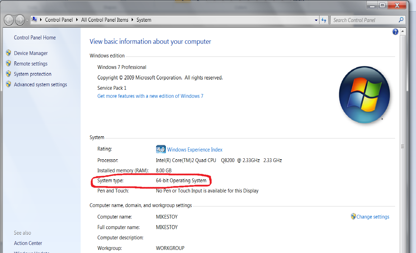 Computer Tips: How to tell 32 bit or 64 bit windows