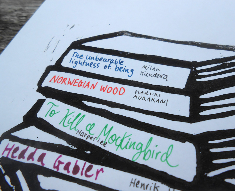 Louise Norman: Custom Book Stack Print