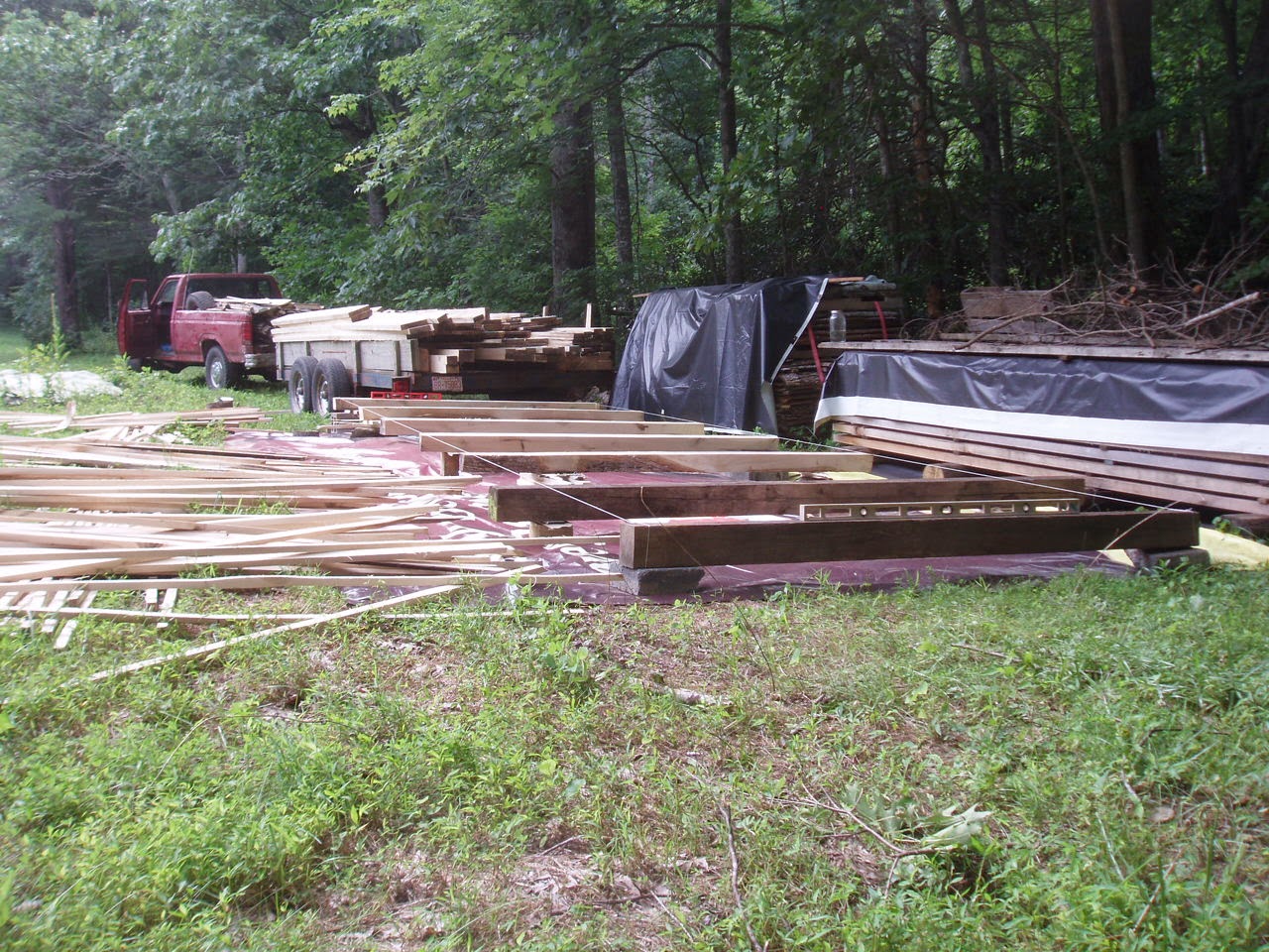 A Little Living: Stacking Lumber