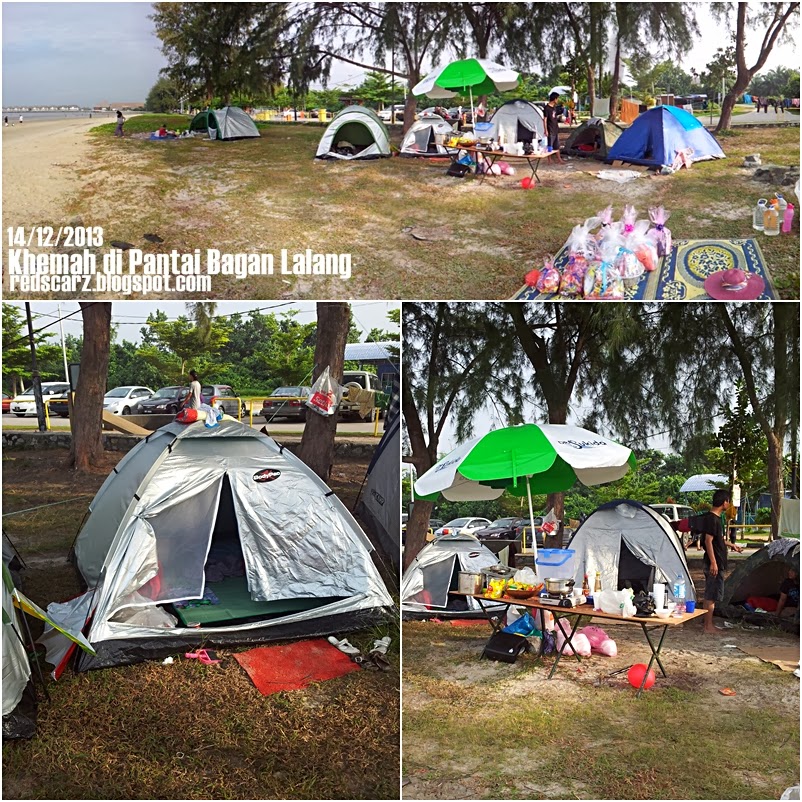 DAUS REDSCARZ: Berkhemah @ Pantai Bagan Lalang