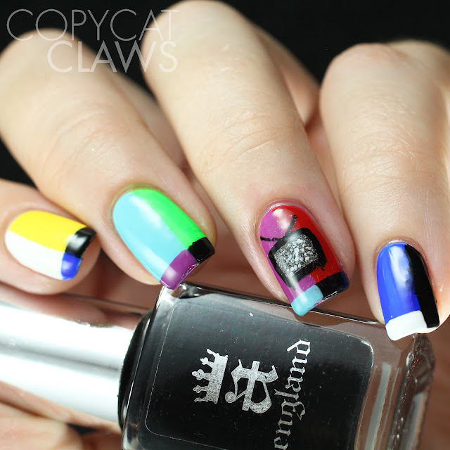 Copycat Claws: TV Off Air Nail Art