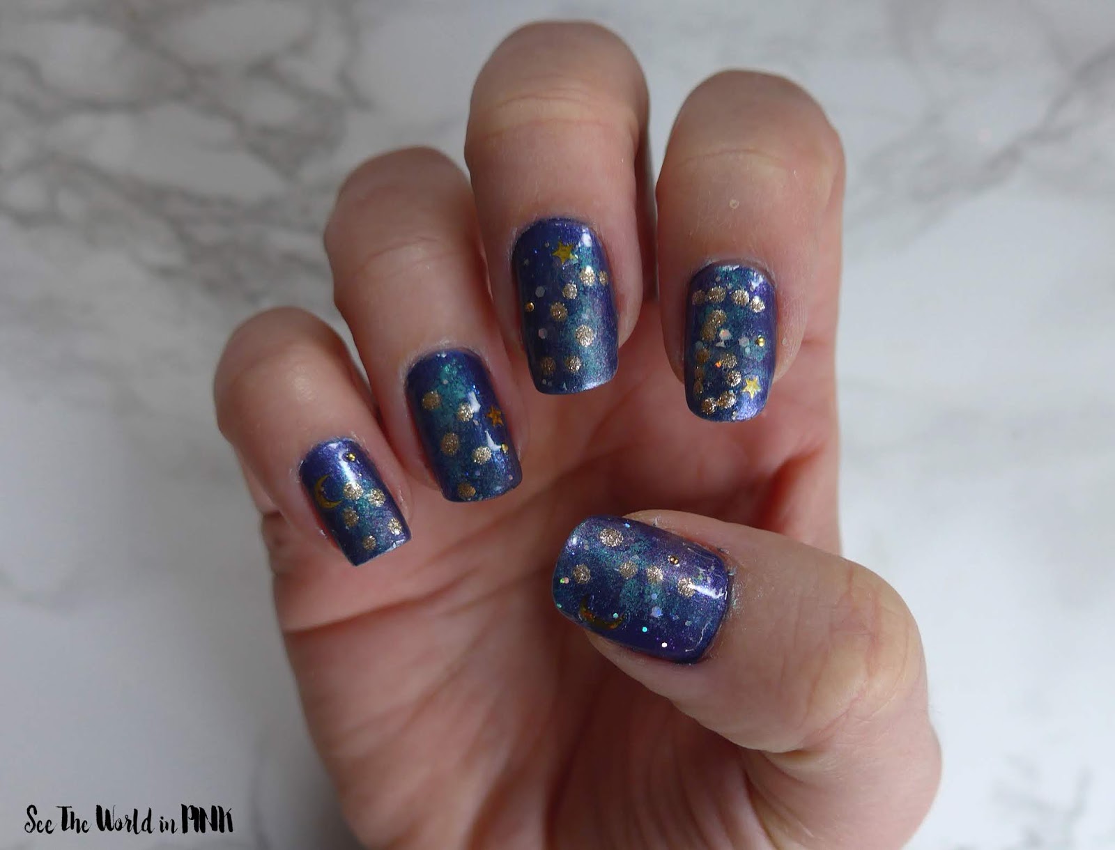 Manicure Monday - Night Sky Constellation Nails + Essence "Out Of Space ...