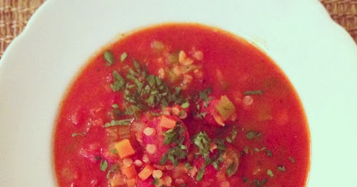 Terav tomatisupp chorizo ja läätsedega