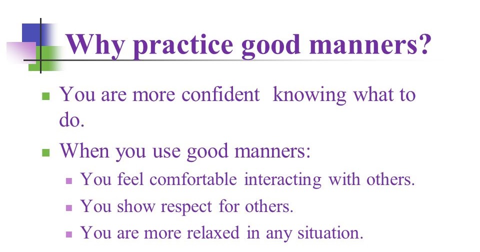 40 GOOD MANNERS FOR KIDS AND ADULTS.