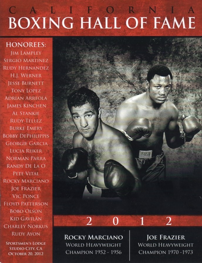 Thoughts on Boxing, Boxers and Fights: 2012 California Boxing Hall of Fame