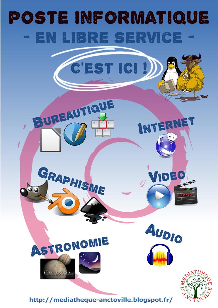 Médiathèque d'Aurseulles: PC en libre service