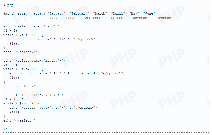 PHP : Looping Statements ~ BPM MOH Programmer