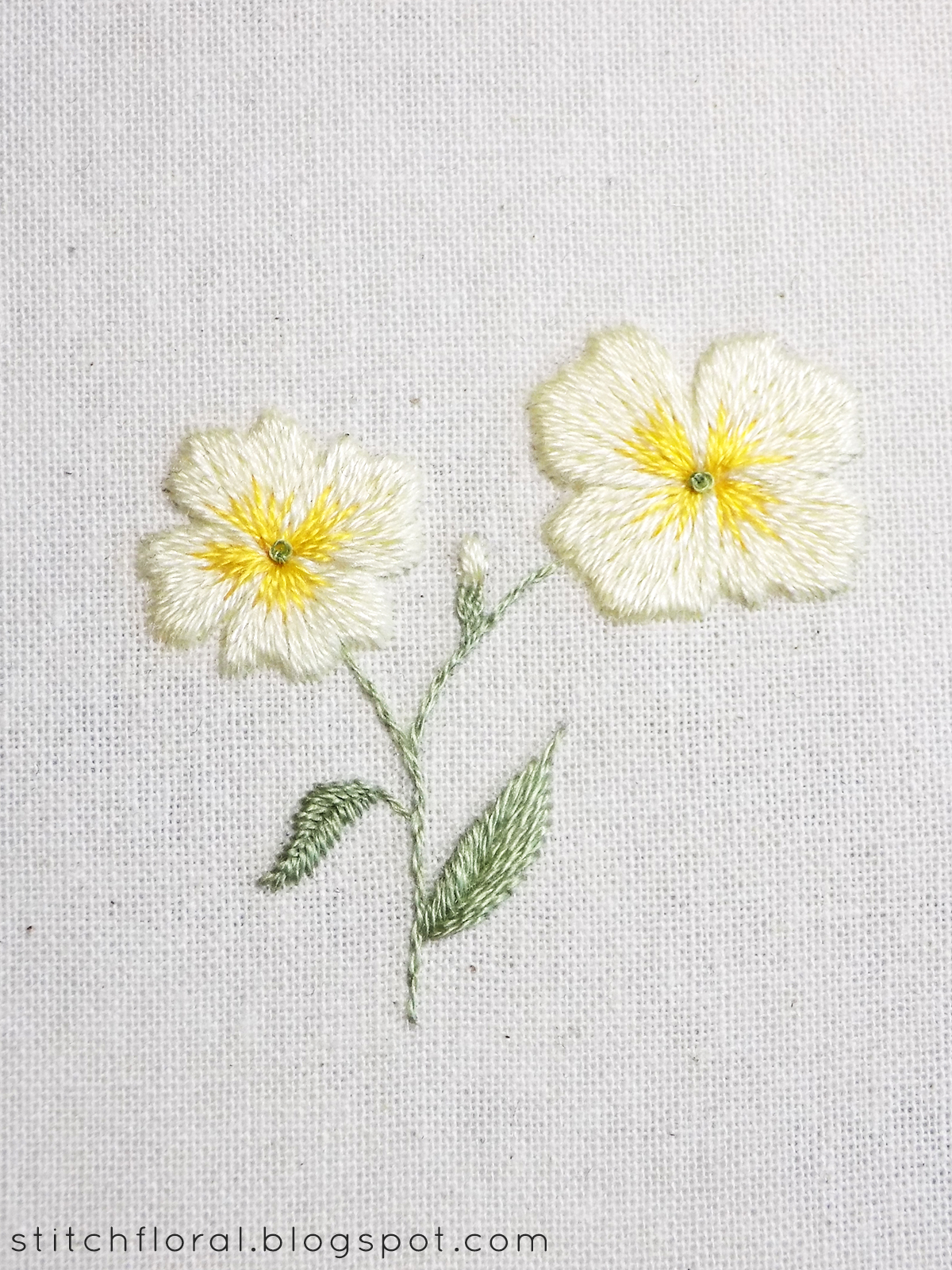 Primrose botanical embroidery: freebie & tutorial - Stitch Floral