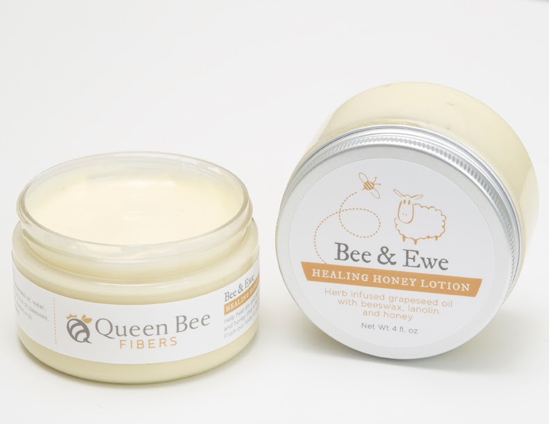 Queen Bee Fibers: Bee & Ewe Healing Honey Lotion & Beeswax processing