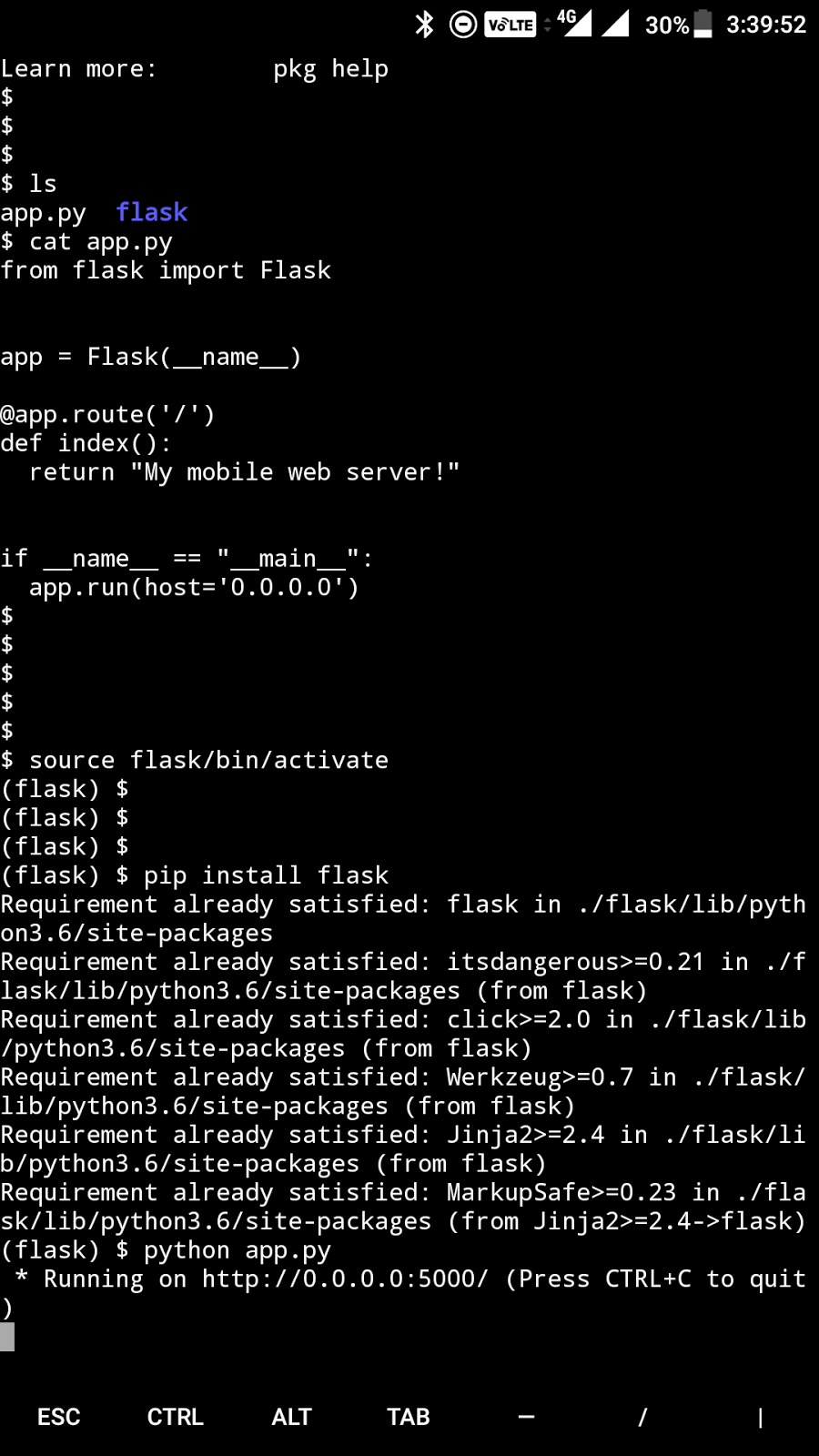 How To Make Your Android Phone A Webserver And Run Flask App How To Install And Run A Python 6465