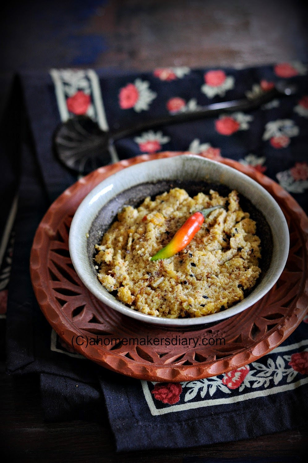 Mulo Bata (Spicy Radish Paste Relish) - A Homemaker's Diary