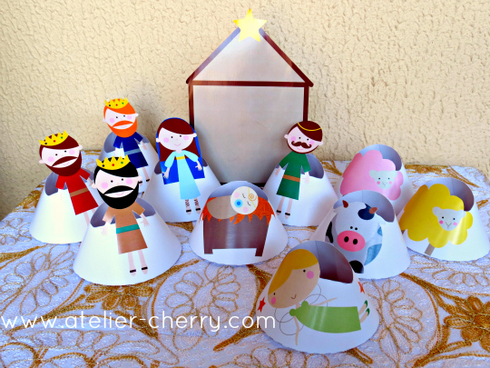 ATELIER CHERRY: Monte seu presépio - imprima, recorte e monte