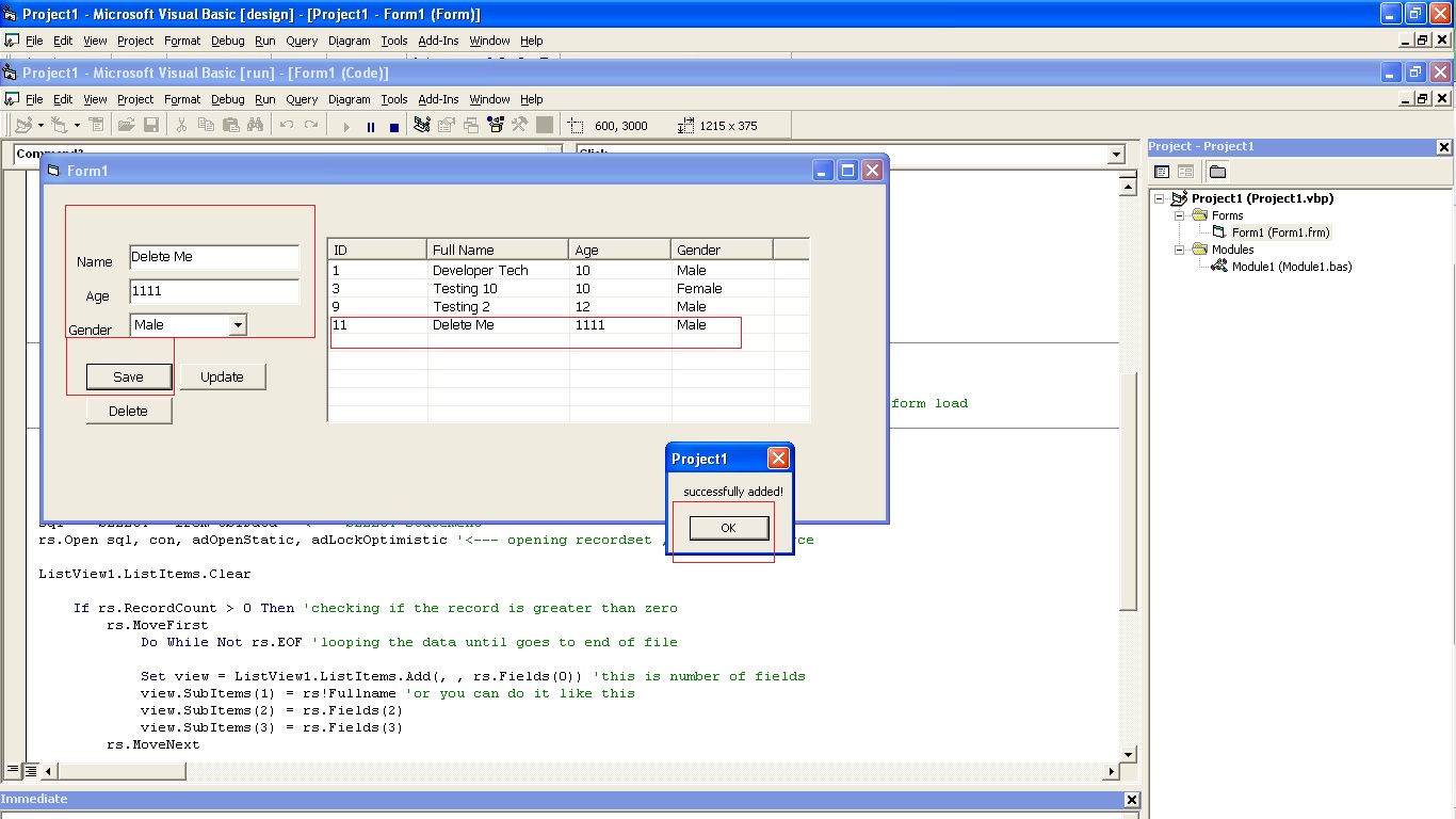 { DEVELOPER }: Visual Basic 6.0 part 5 - Deleting Data