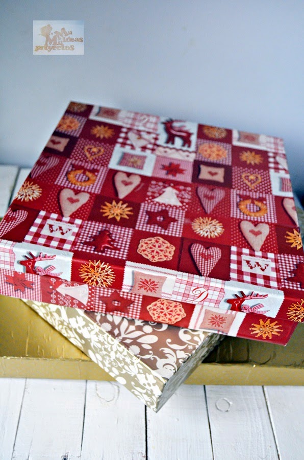 FORRAR UNA CAJA PARA REGALO PARA LOS DULCES DE NAVIDAD - Mil ideas, mil ...