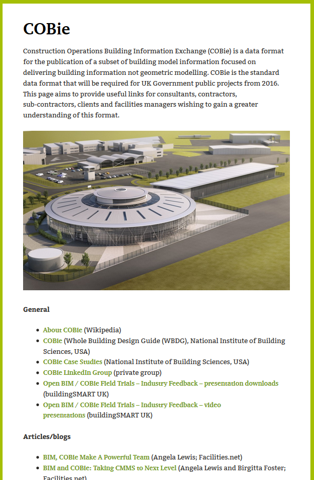 What Revit Wants: COBie Resources, Downloads and Links - Revit Forum