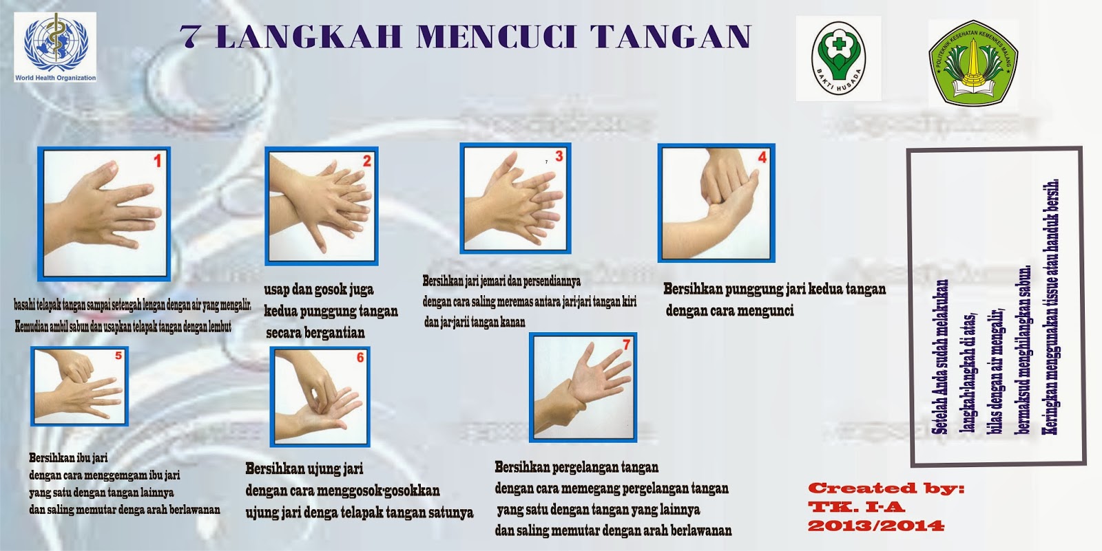 Dunia sehat: 7 langkah cuci tangan Dunia sehat: 7 langkah cuci tangan