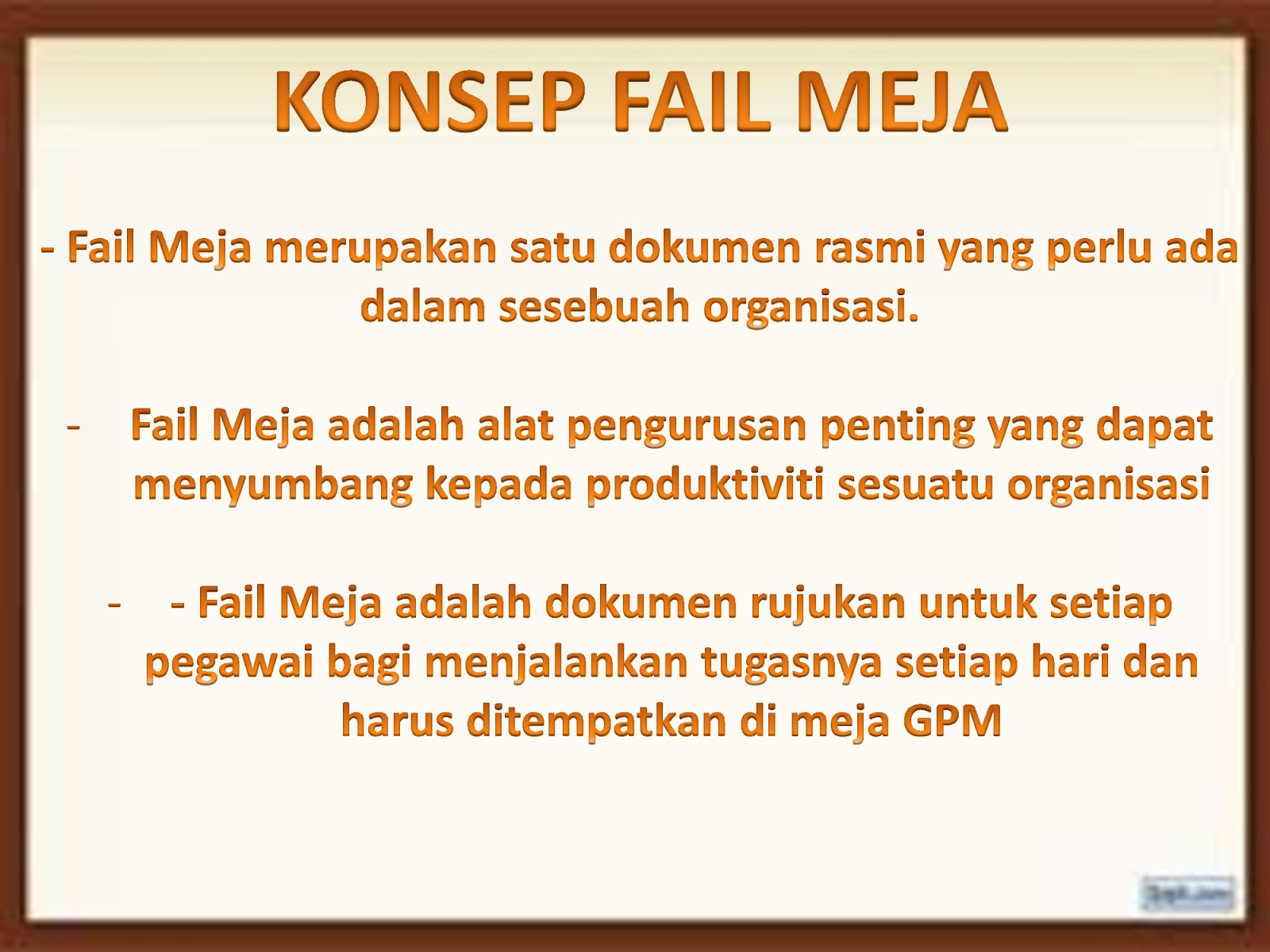 Pusat Sumber STARS: FAIL MEJA GPM