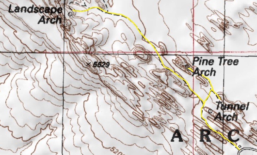 Day Hiking Trails: Trail runs to arch nearly a football field long