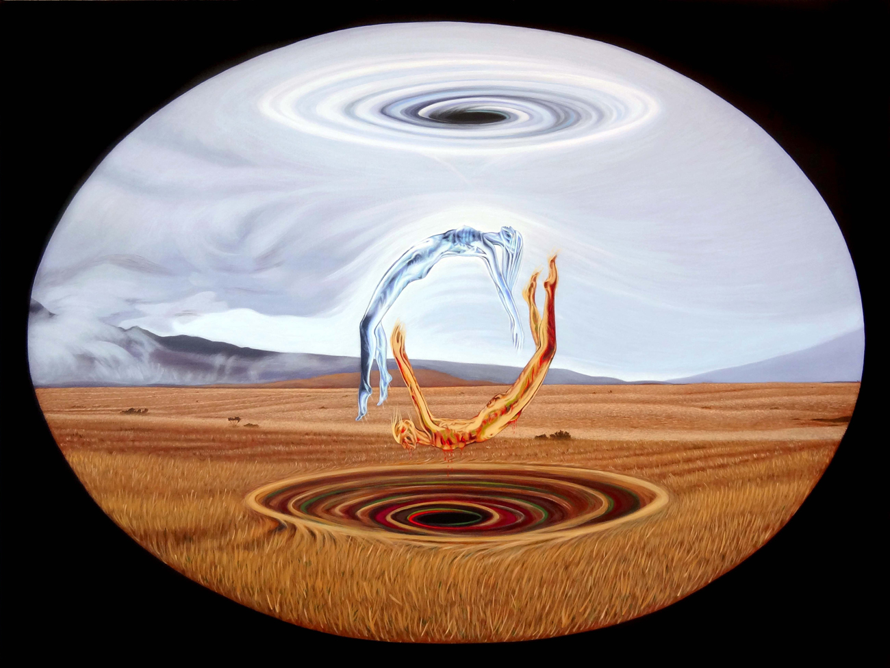 David Yanez Art: "The Tango Of Yin and Yang: A Dance Between Two Lovers"