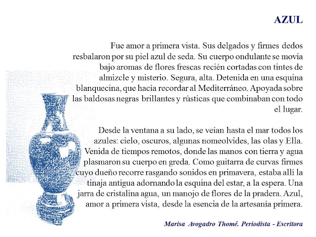 Marisa Avogadro Thomé: Azul - cuento corto