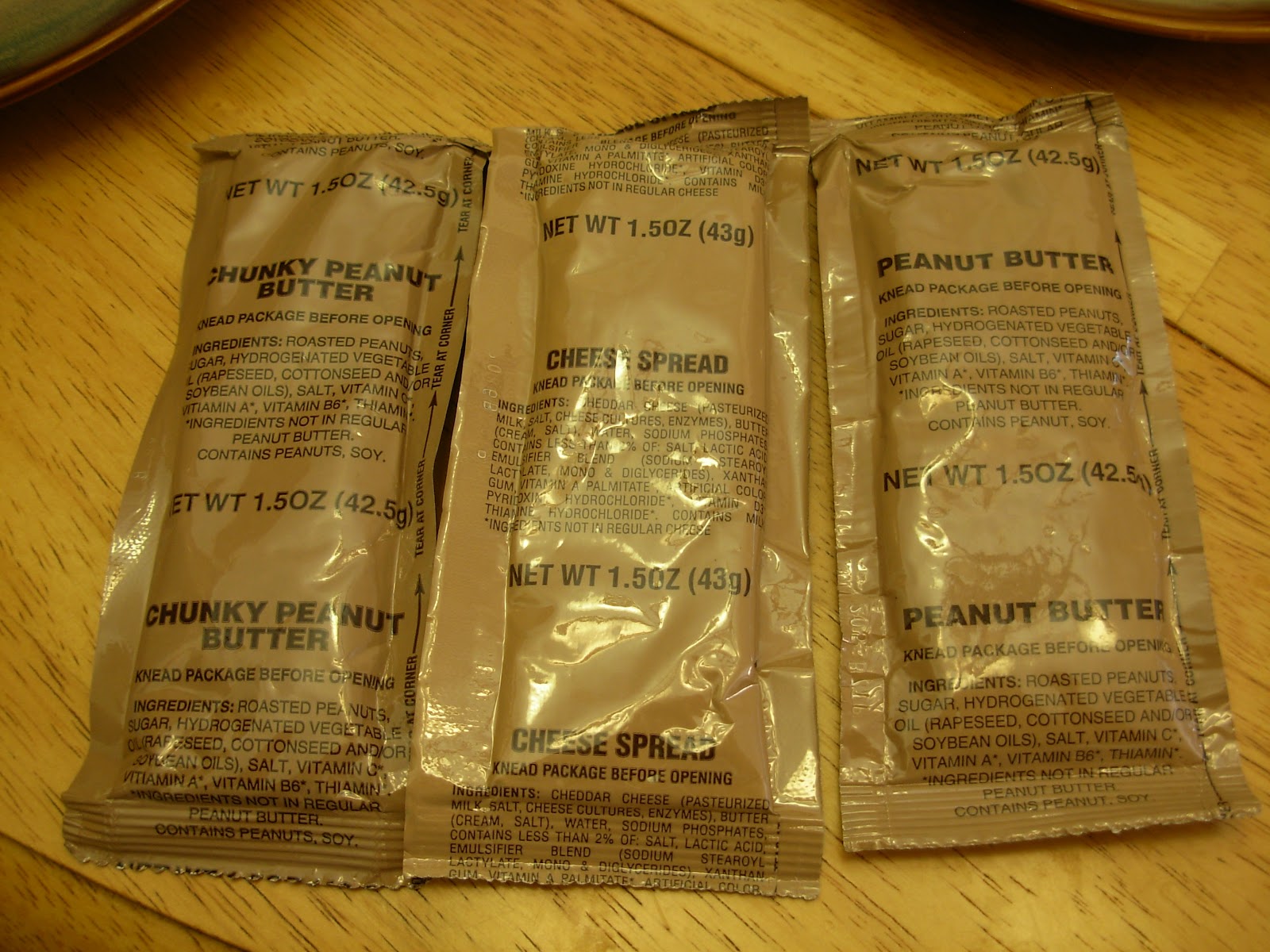 Planning And Foresight: MRE Monday - Cheese Spread & Peanut Butter ...