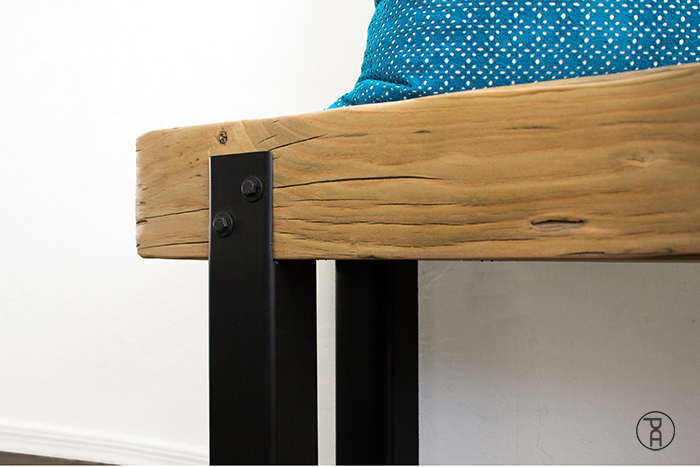 Simple Metal Leg Beam Bench | Video + Plans | Pneumatic Addict