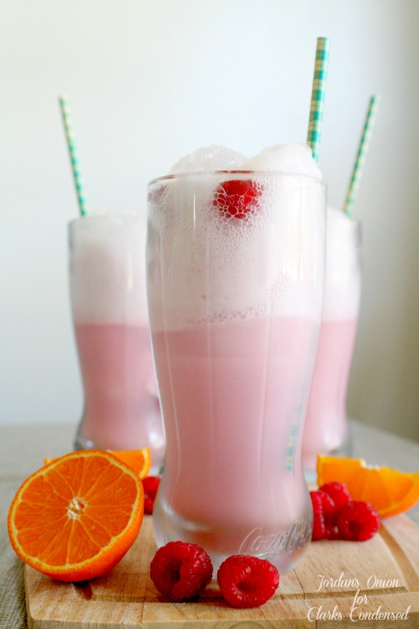 Mango Orange Raspberry Soda Float - Jordan's Easy Entertaining