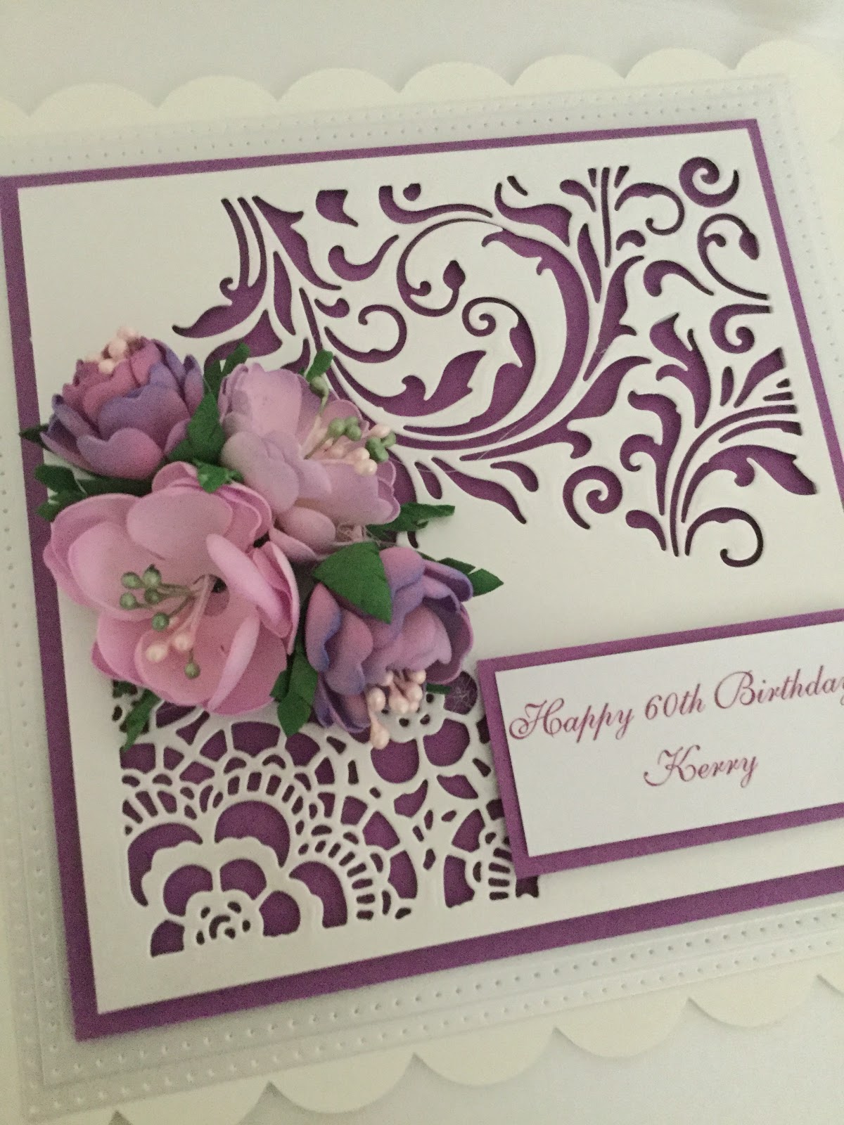 Harmandra Craft: Purple birthday card