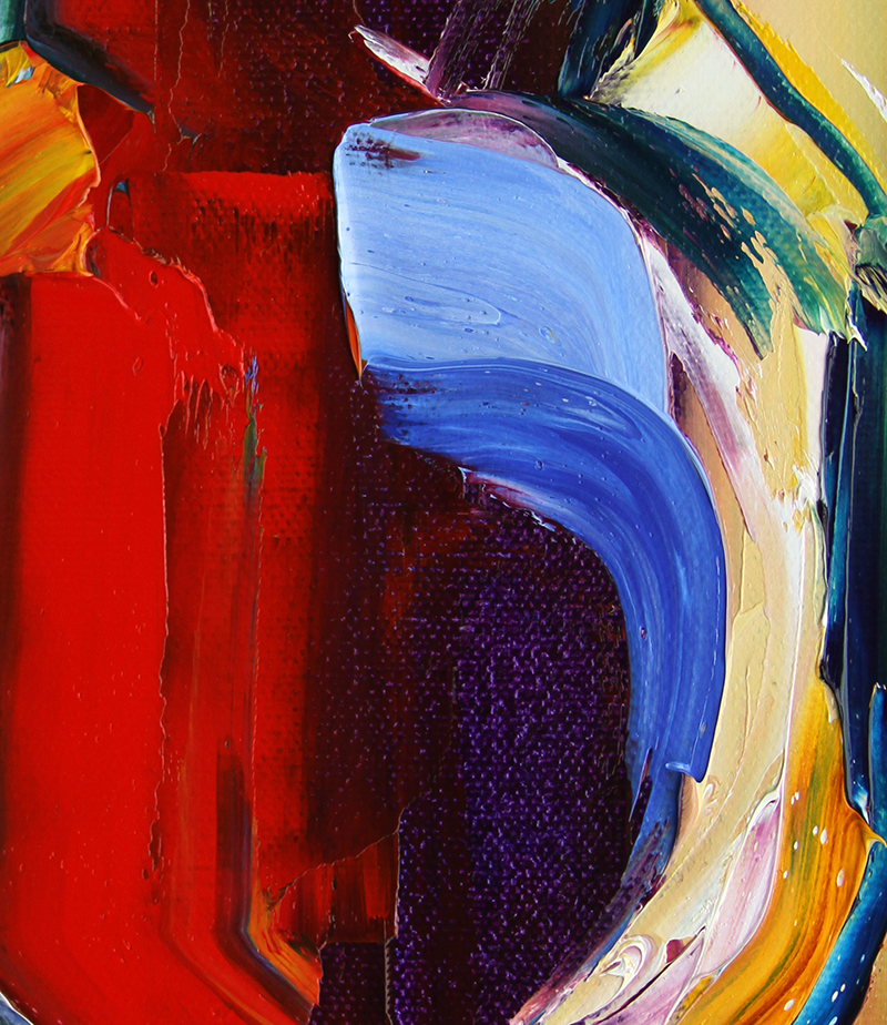 Close ups of the Figurative Abstract by Texas Artist Laurie Pace