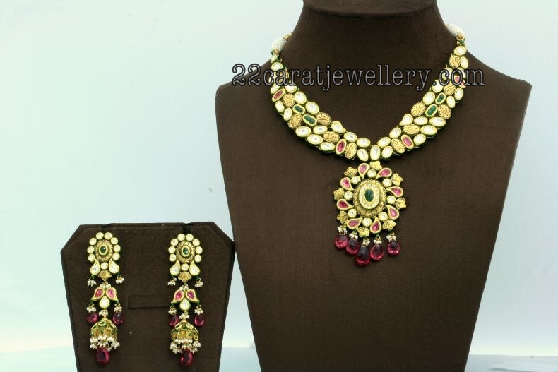 Diamond Ruby and Antique Kundan Sets Gallery 2 - Jewellery Designs