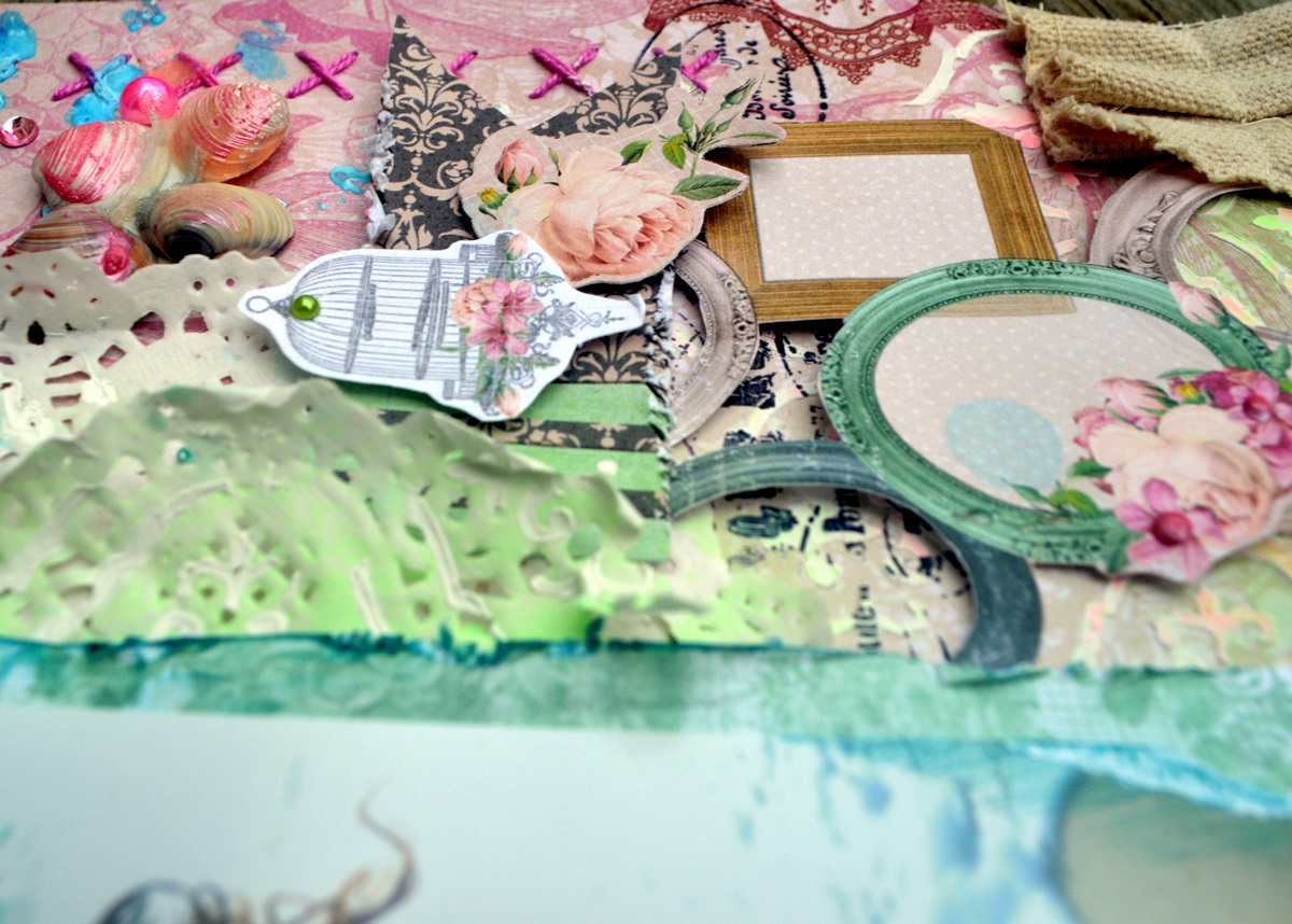 The BoBunny Blog: Magnificent Mixed Media Layout!