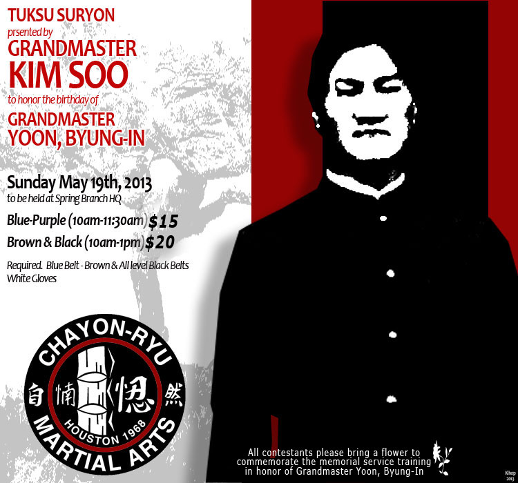 Inside Chayon-Ryu: TUSKSU SURYON for Grandmaster Yoon Byung In to be ...