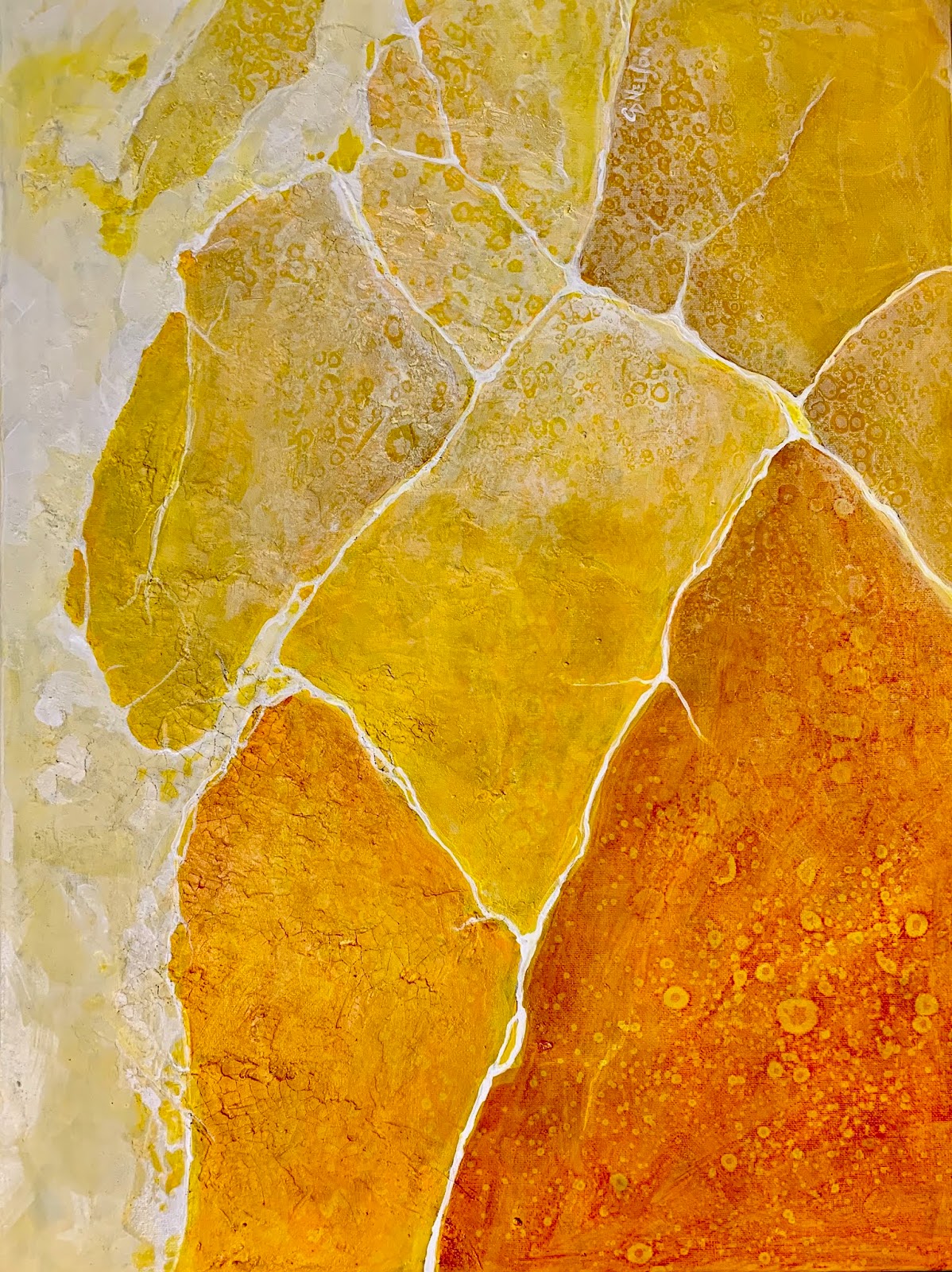CAROL NELSON FINE ART BLOG: Mixed Media Geologic Abstract, "Yellow ...
