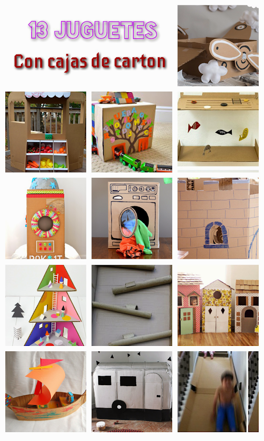 Manualidades con niños Juguetes de cartón: formar de divertirse creando ...