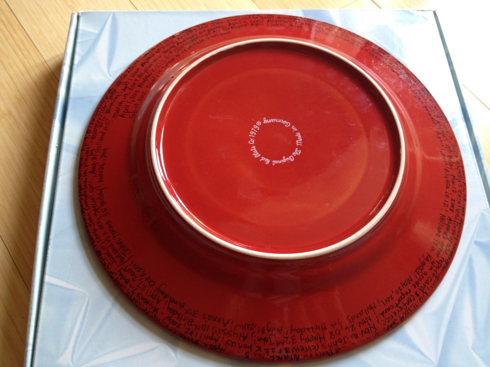 Musings of my Daily Happenings: The Red Plate Tradition