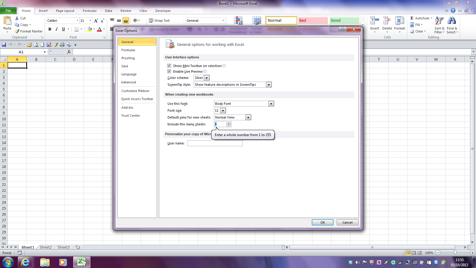 THE EXCEL PRO COURSE: Quick Tip - Default Worksheets