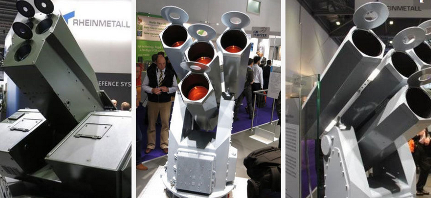 German Rheinmetall shows off 80 kilowatt naval combat laser with four ...